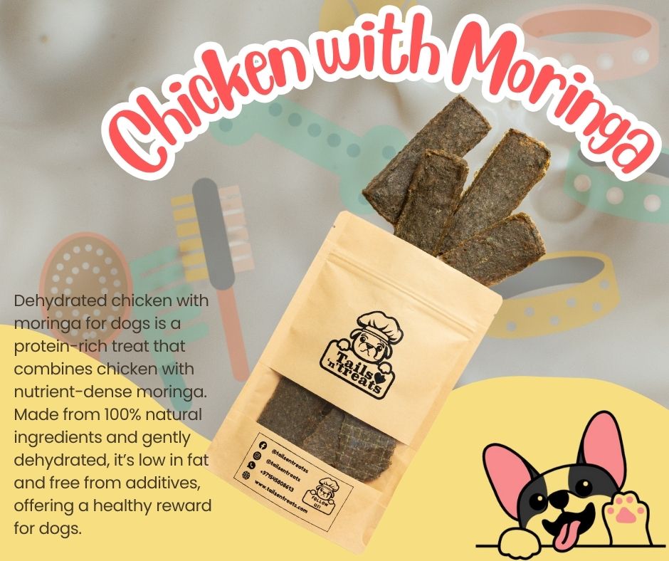 Dehydrated Chicken with Moringa – Tails 'n' Treats